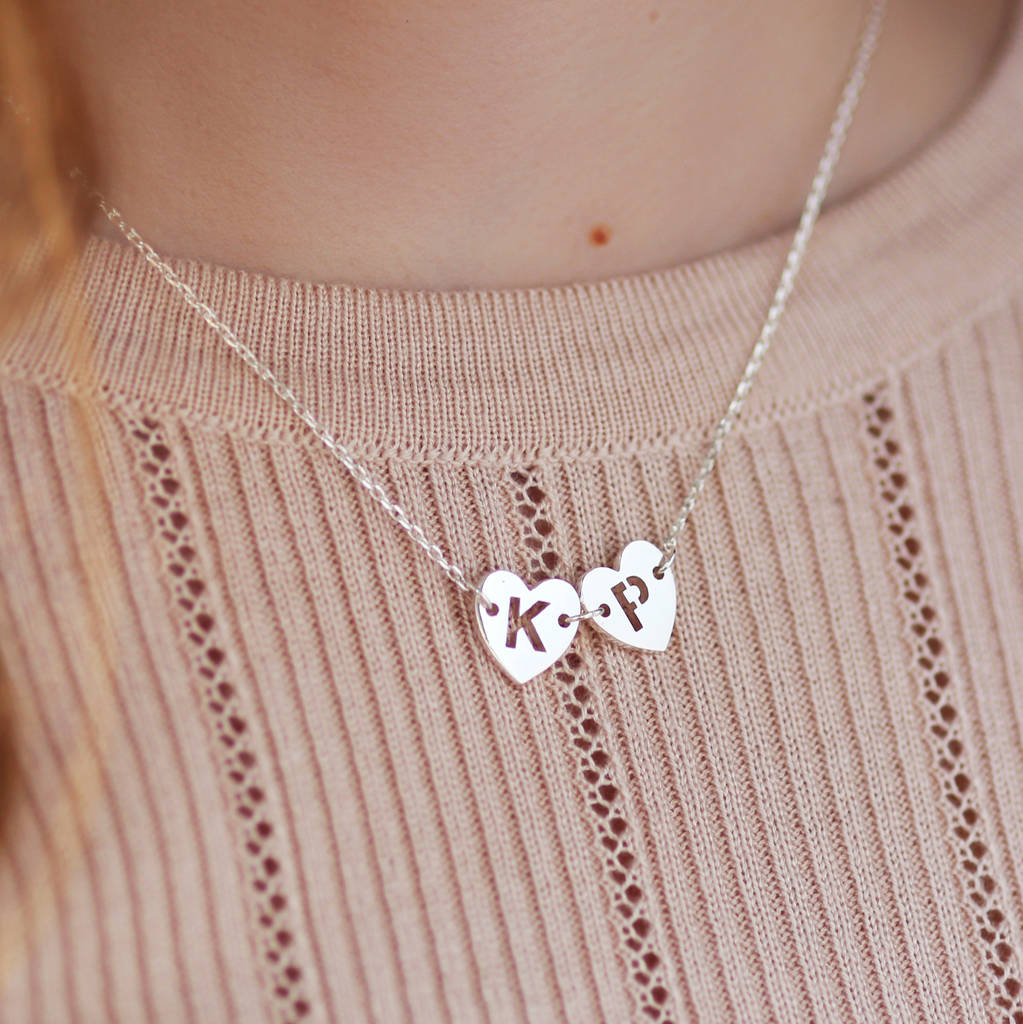 Personalised Heart Chain Necklace By J&S Jewellery | notonthehighstreet.com