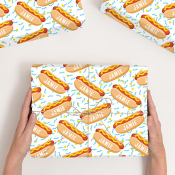 Personalised Hot Dog Wrapping Paper By Abigail Warner ...