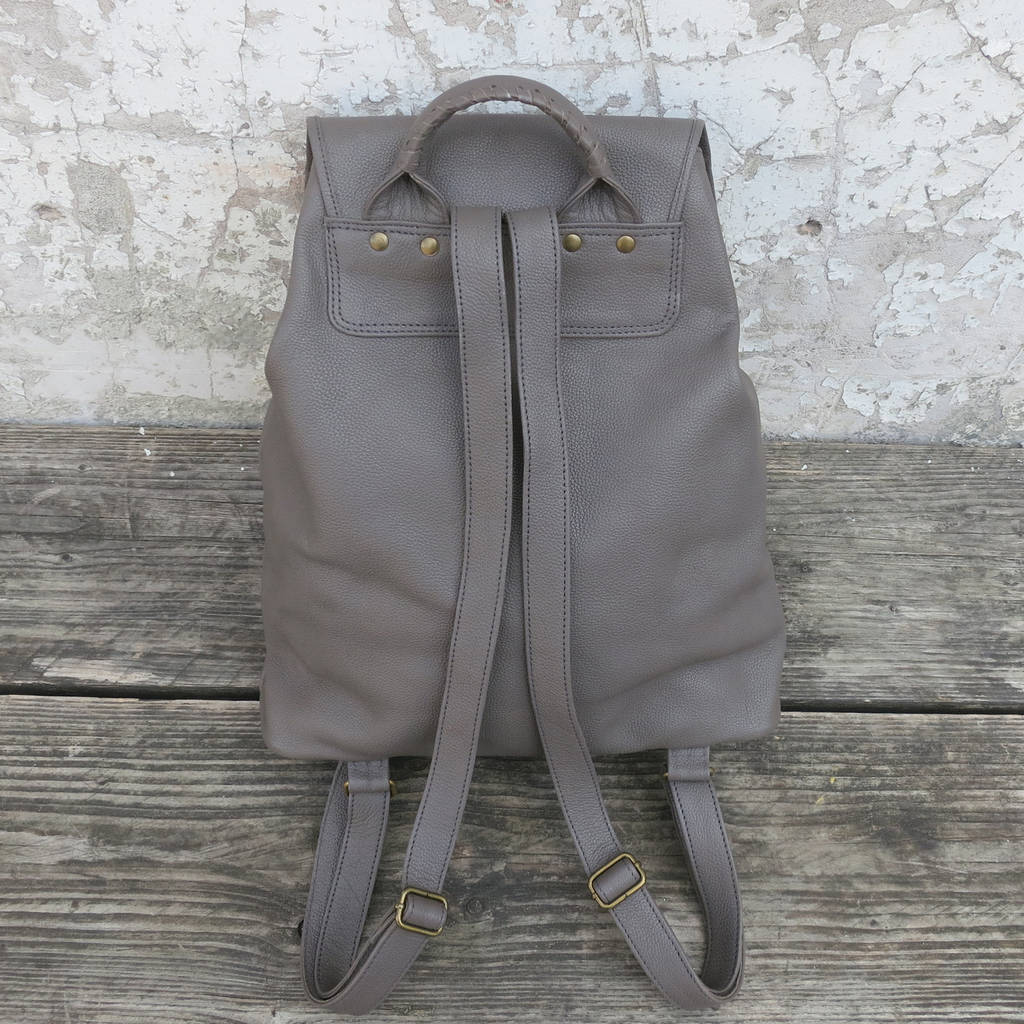 fair trade stylish versatile leather rucksack backpack by aura que ...