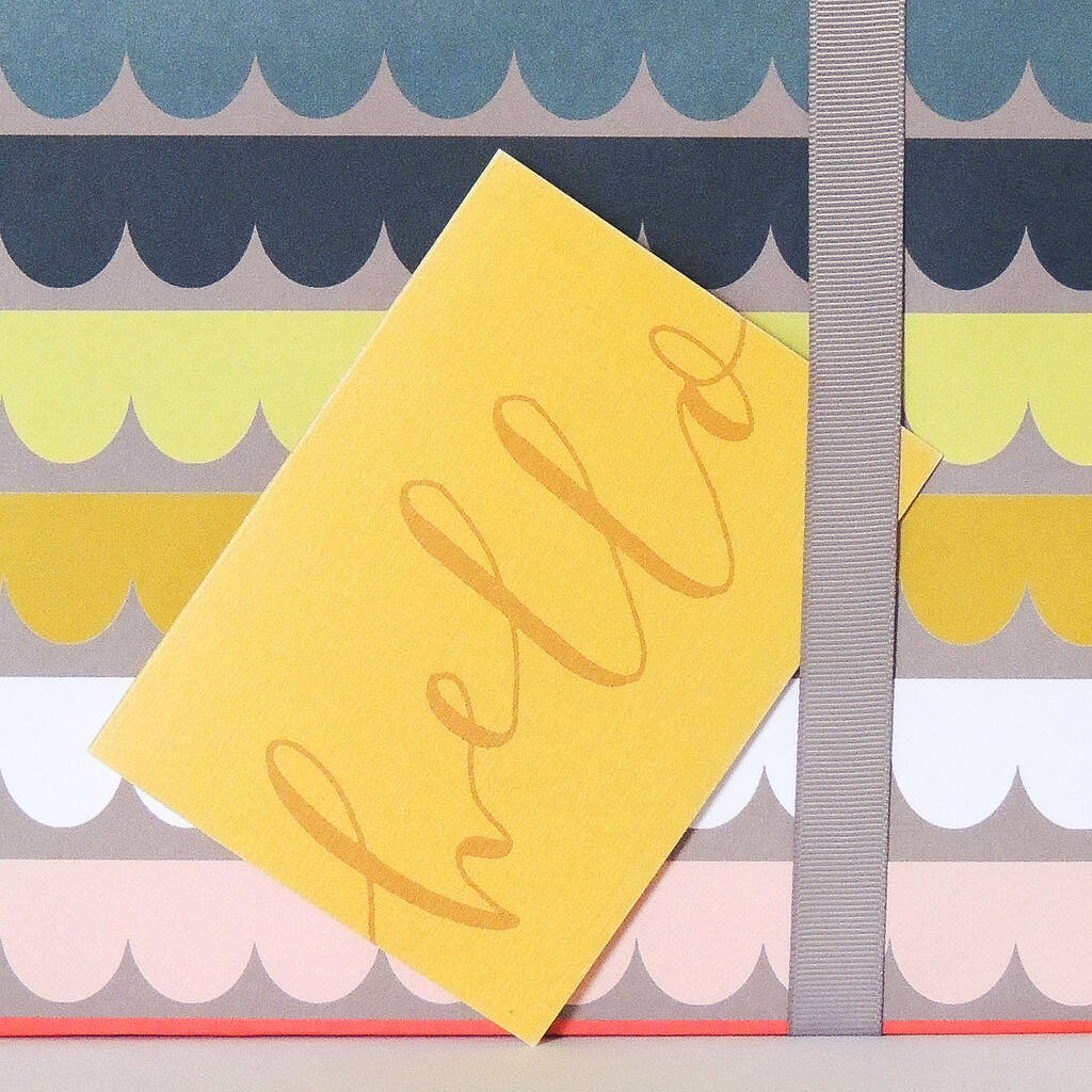 Hello Mini Card By Kali Stileman Publishing | notonthehighstreet.com