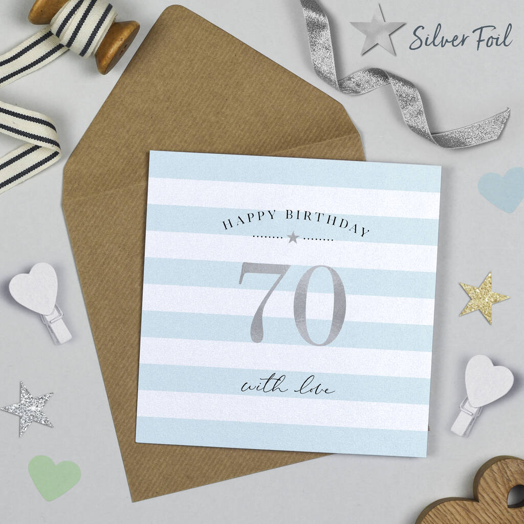 Milestone 70th Birthday Card By Michelle Fiedler Design ...