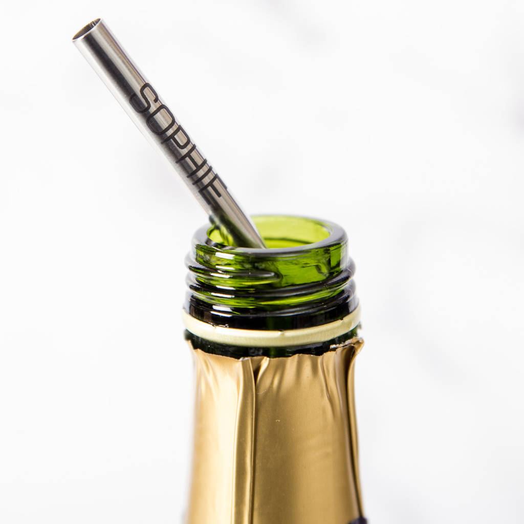 personalised stainless steel drinking straws by ginger rose ...