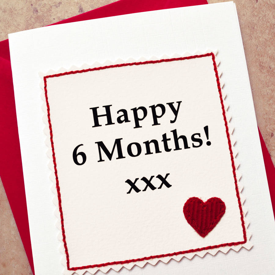 Six Month Anniversary Card By Jenny Arnott Cards Gifts 