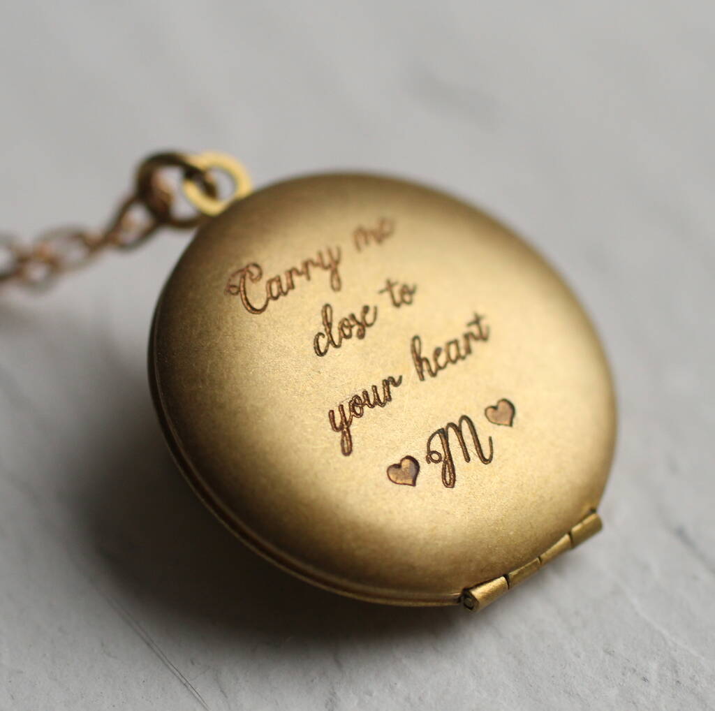 Round Personalised Locket With Photos By Silk Purse, Sow's Ear ...