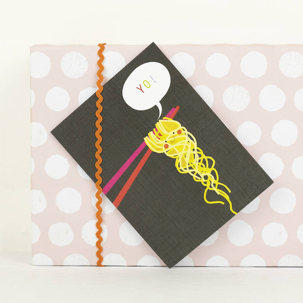 Mini Noodles Card By Kali Stileman Publishing | notonthehighstreet.com