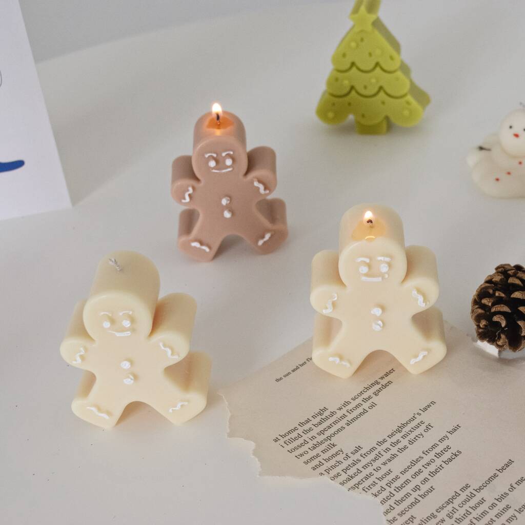Christmas Gingerbread Man Soy Candle By Kirrou | notonthehighstreet.com