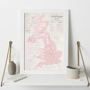 Map Of Uk Art Print By Maps International | notonthehighstreet.com