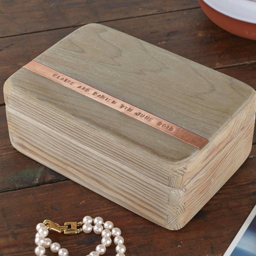 personalised wooden anniversary keepsake box by warner's end ...