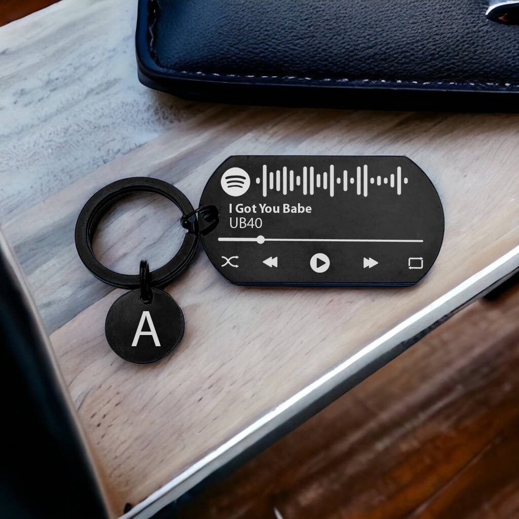 Music Qr Code, Custom Engraved, Song Keyring By Taylor Cut Co ...