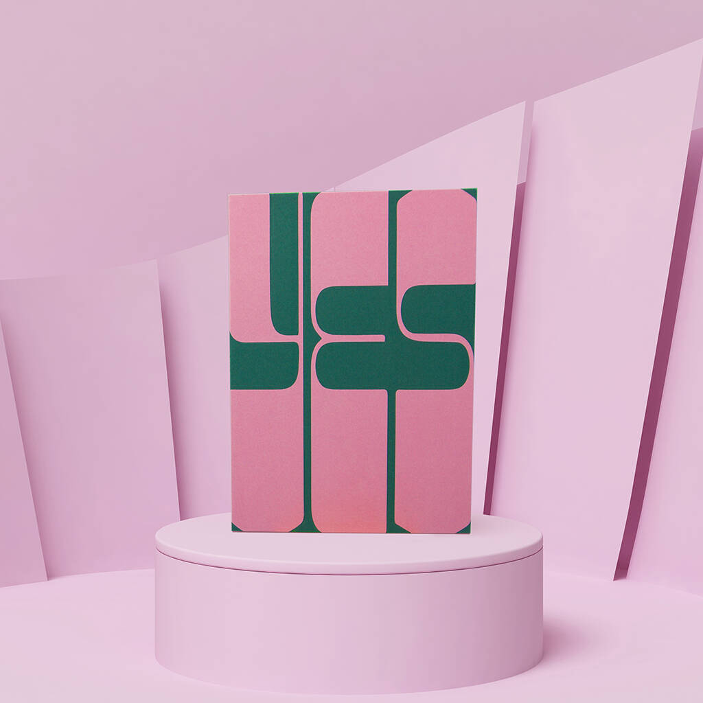 'Yes!' Congratulations Card By Aisle Studio | notonthehighstreet.com