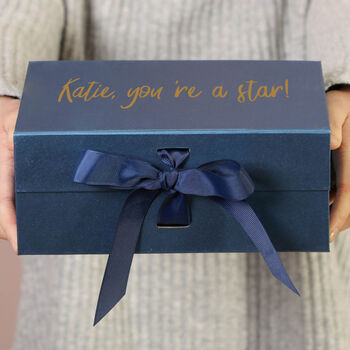Luxury Personalised Midnight Blue Gift Box By Dibor ...