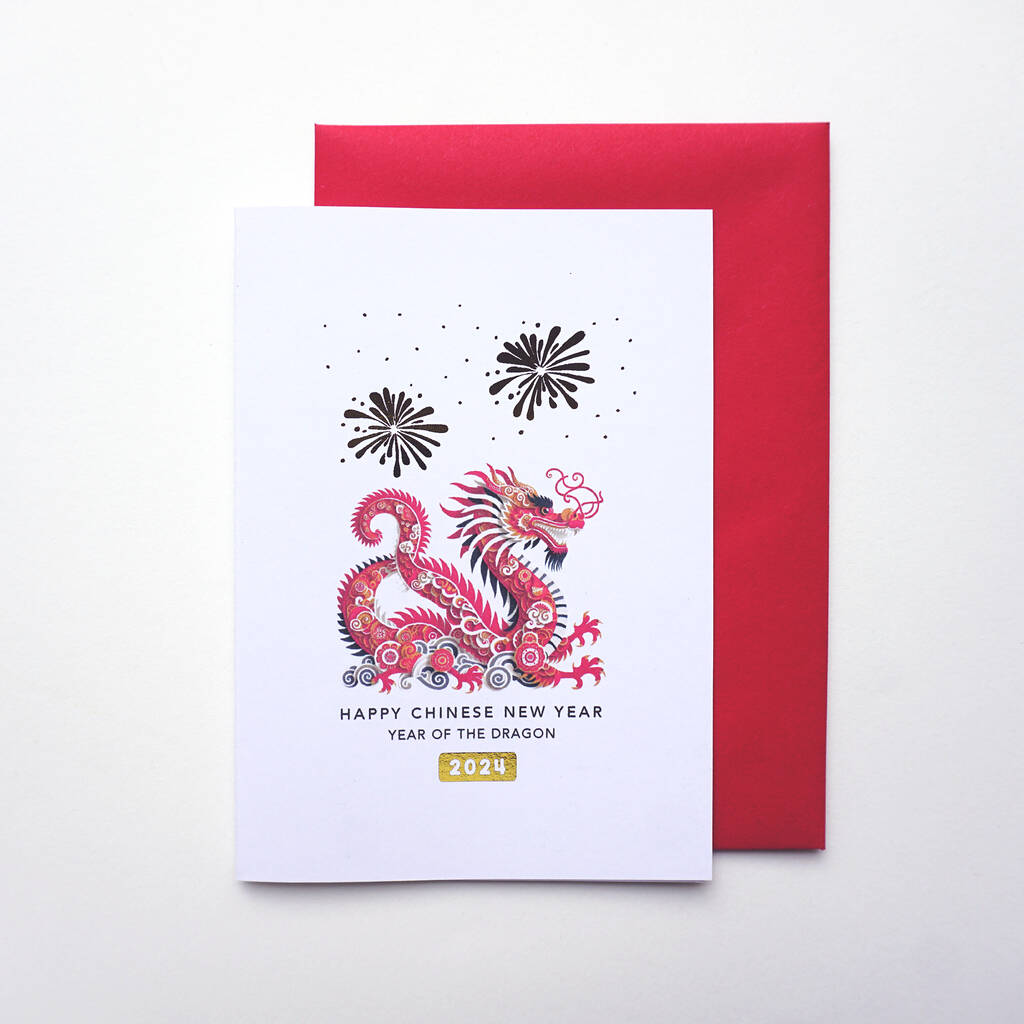 Chinese New Year Card Year Of The Dragon By Ant Design Gifts