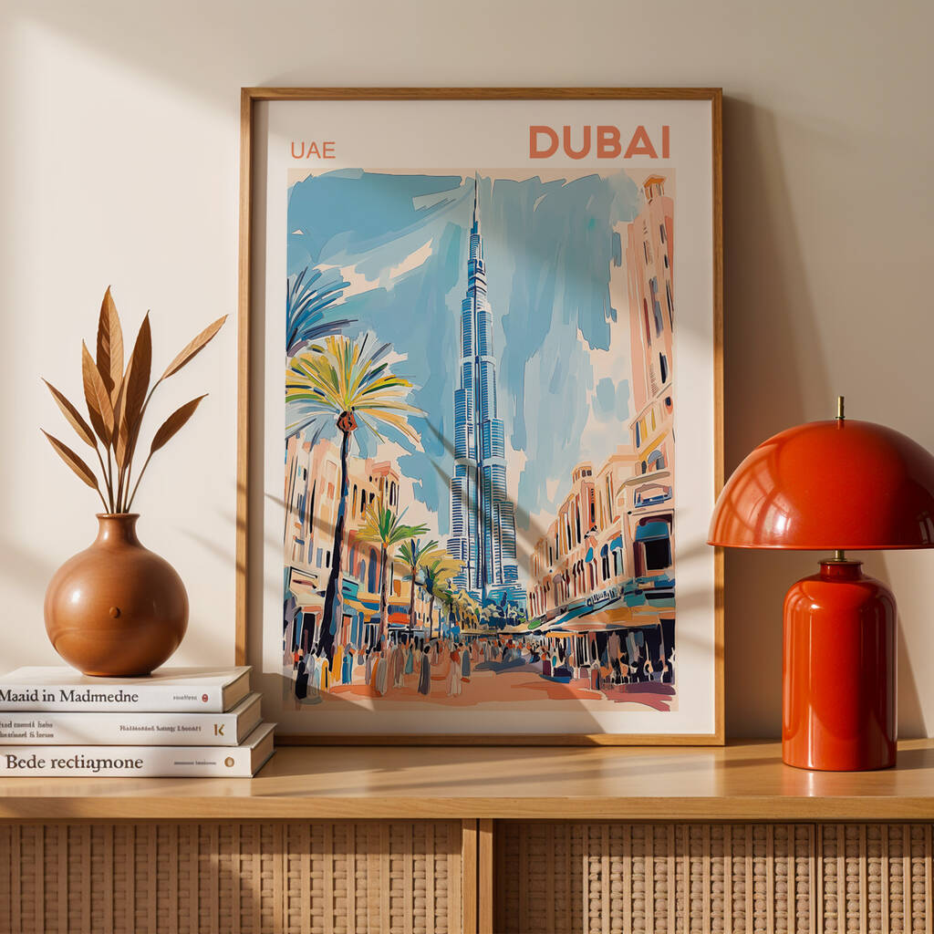 Dubai, United Arab Emirates Poster By Lisa Marie Designs