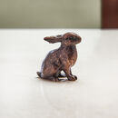 Miniature Bronze Rabbit Sculpture 8th Anniversary Gift By Ginger Rose ...