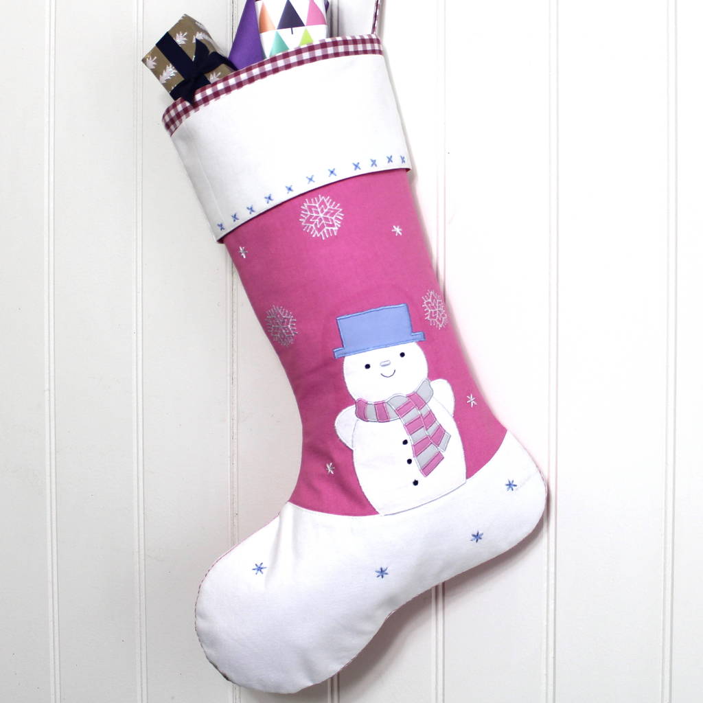 personalised snowman christmas stocking by lime tree london ...
