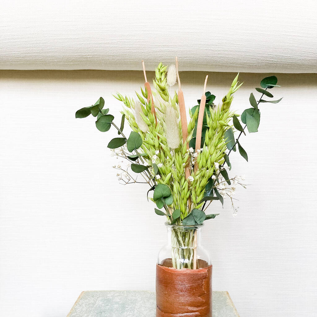 Green Dried Flower Posy Bunny Tails Oats Lareco By Neboho