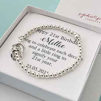 21st Birthday Bracelet By Sophie Jones Jewellery | notonthehighstreet.com