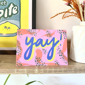 Yay Greeting Card By Kerrie Illustrates | notonthehighstreet.com