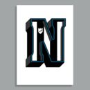newcastle u. football posters, letter wall art by dinkit ...