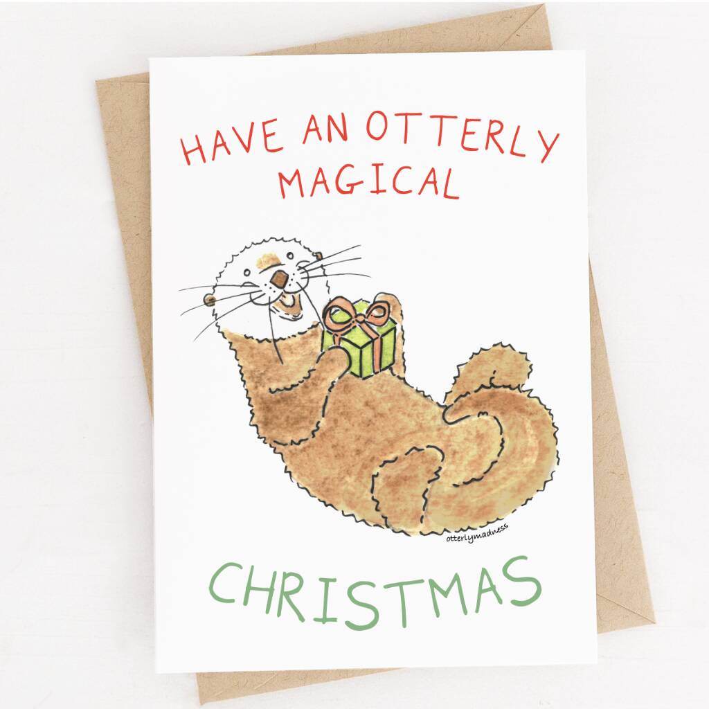 Otter Christmas Cards Pack Of Nine By Otterly Madness