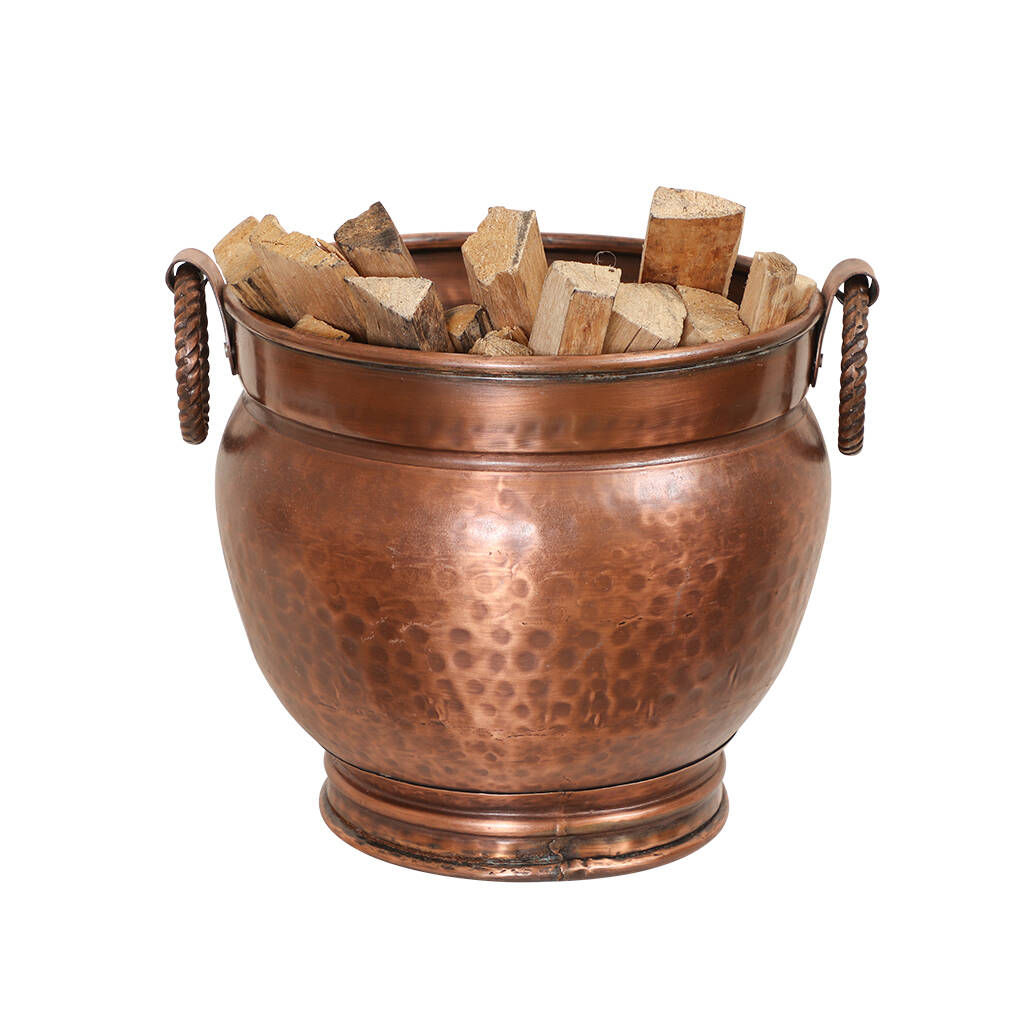 handmade fireside fuel bucket by dibor | notonthehighstreet.com