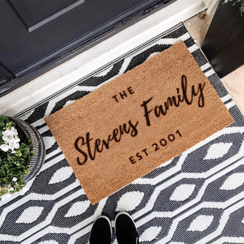 Personalised Family Doormat By That's Nice That | notonthehighstreet.com