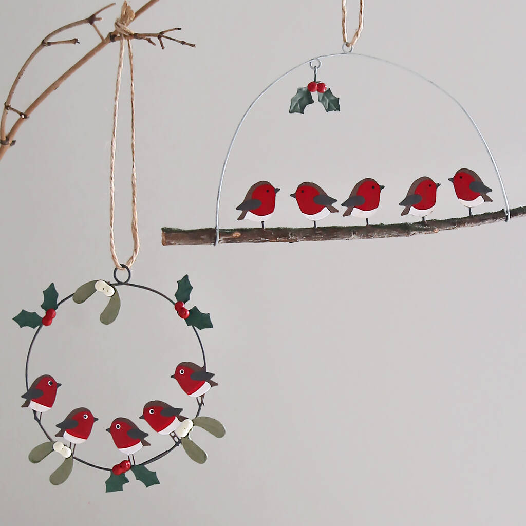 Robin Flock Hanging Decoration By Clem & Co | notonthehighstreet.com