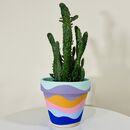 Wavy Hand Painted Plant Pot By Proudly Potty | notonthehighstreet.com