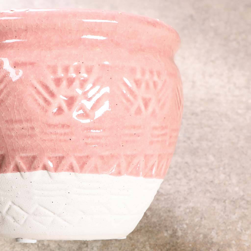 Rose Pink Two Tone Dipped Ceramic Planter By Dibor | notonthehighstreet.com