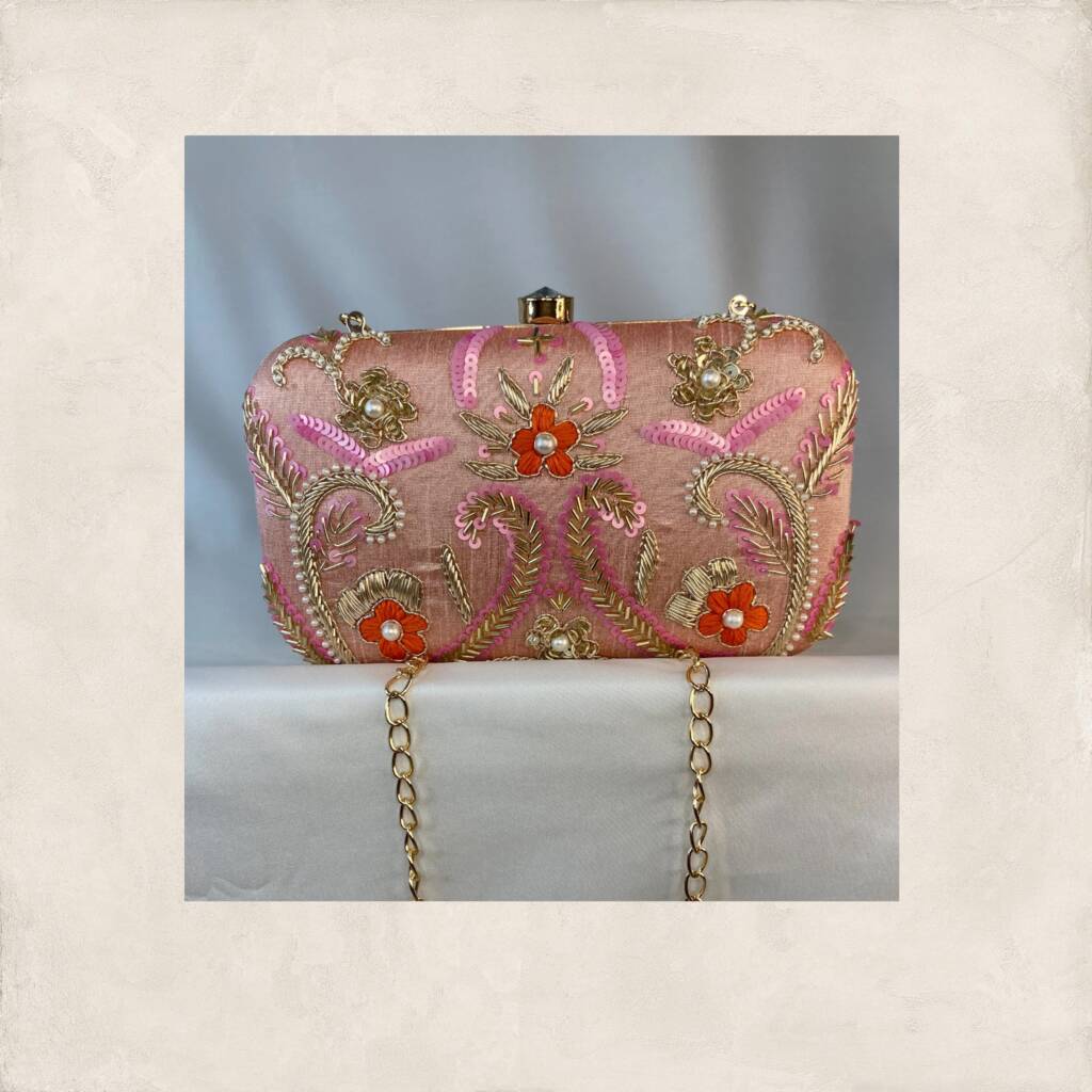Pink Handcrafted Clutch By SRCOLLECTION | notonthehighstreet.com