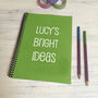 Personalised Bright Ideas Note Book By FROM YOU TO ME ...