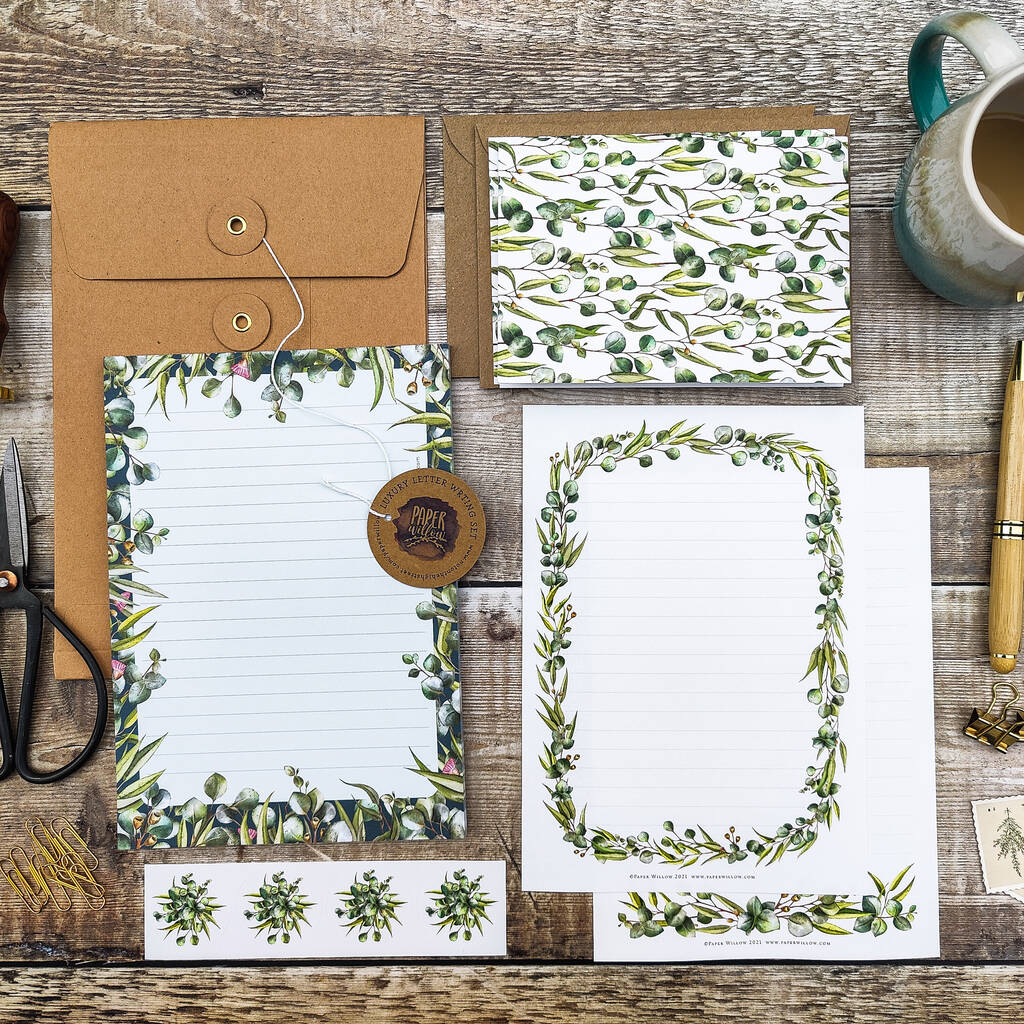 Eucalyptus Writing Set By Paper Willow