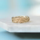 Interlocking Wire Ring Gold By Otis Jaxon | notonthehighstreet.com
