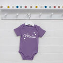 Personalised Name Baby Grow With Star By Lovetree Design ...