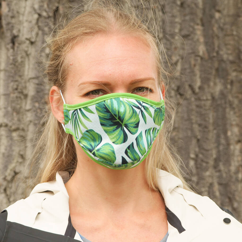 Green Leaf Sustainable Adult Reusable Face Mask By Matilda Grey ...