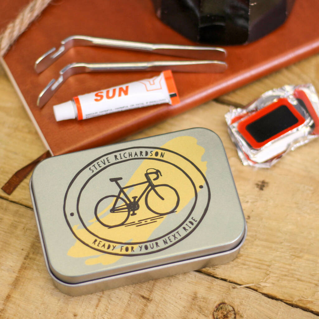 Personalised Hand Drawn Bike Puncture Repair Kit By That's Nice That