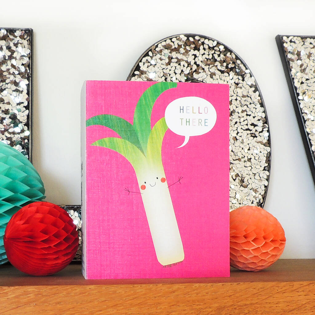 Mini Leek Greetings Card By Kali Stileman Publishing