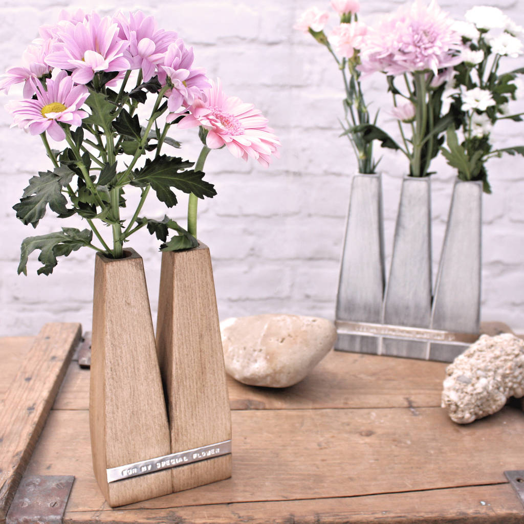 multi stem beech wood vase by warner's end | notonthehighstreet.com