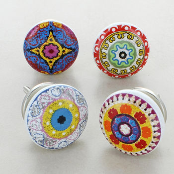 Mosaic Ceramic Door Knobs Handles By G Decor | notonthehighstreet.com