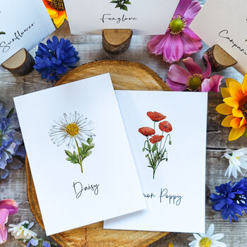 Flower Table Name Card By Paper Willow | notonthehighstreet.com
