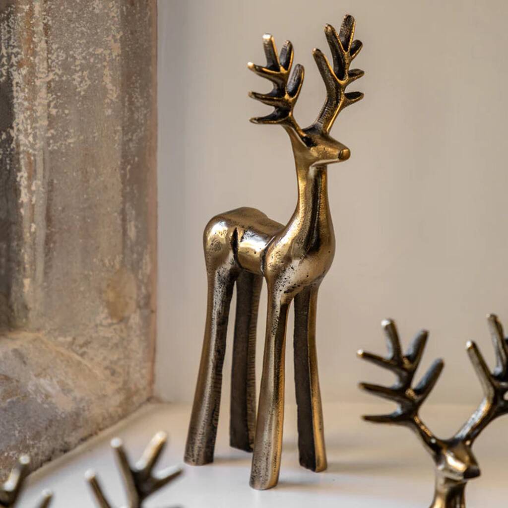 Stag Antique Gold Decoration By Ella James