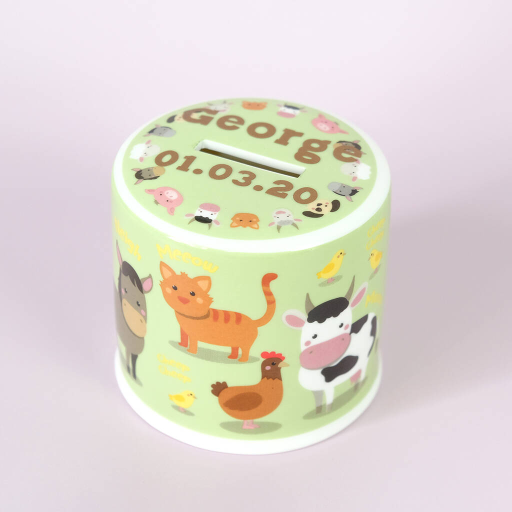 Personalised Farm Money Box By D Caro | notonthehighstreet.com