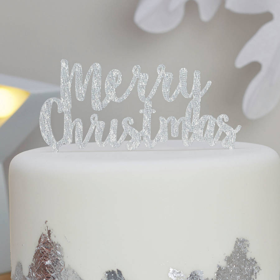 Merry Christmas Cake Topper