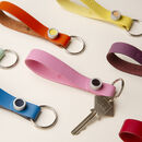 Personalised Bright Leather Key Loop By Johny Todd | notonthehighstreet.com
