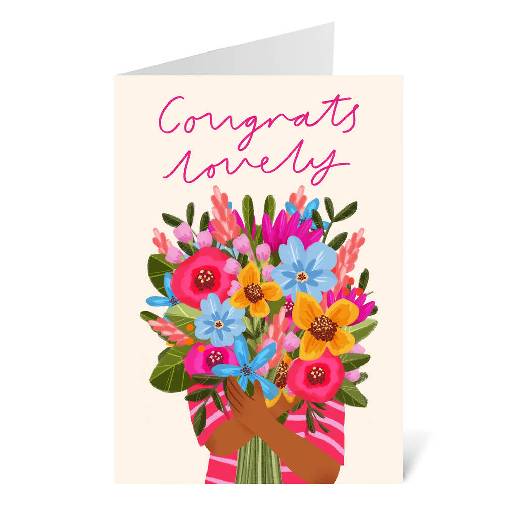 'Congrats Lovely' Floral Congratulations Greetings Card By Flourish ... 'Congrats Lovely' Floral Congratulations Greetings Card By Flourish ...