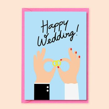 Happy Wedding Card By I Am A | notonthehighstreet.com