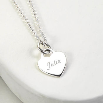 Sterling Silver Engravable Heart Necklace By Martha Jackson Sterling ...