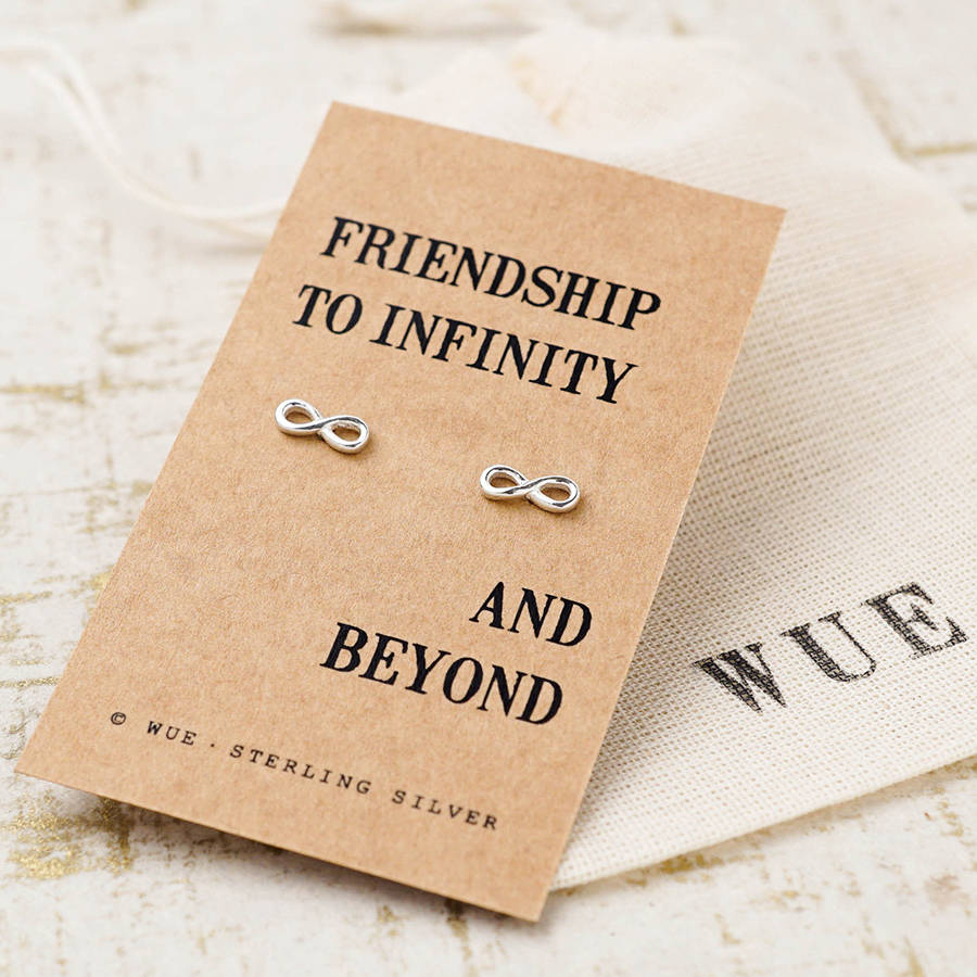 friendship infinity silver earrings by wue | notonthehighstreet.com
