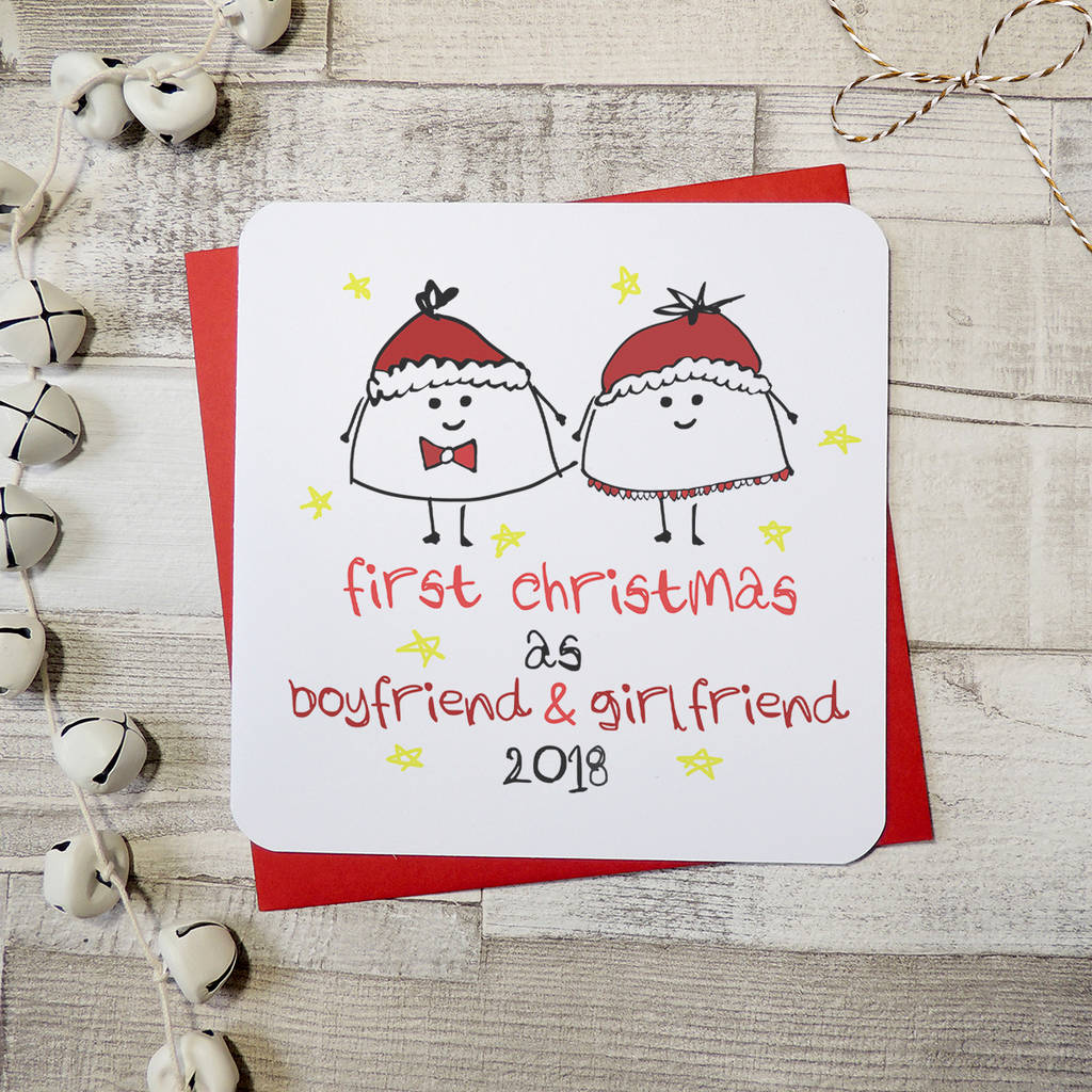  first Christmas As Boyfriend And Girlfriend Xmas Card By Parsy Card 