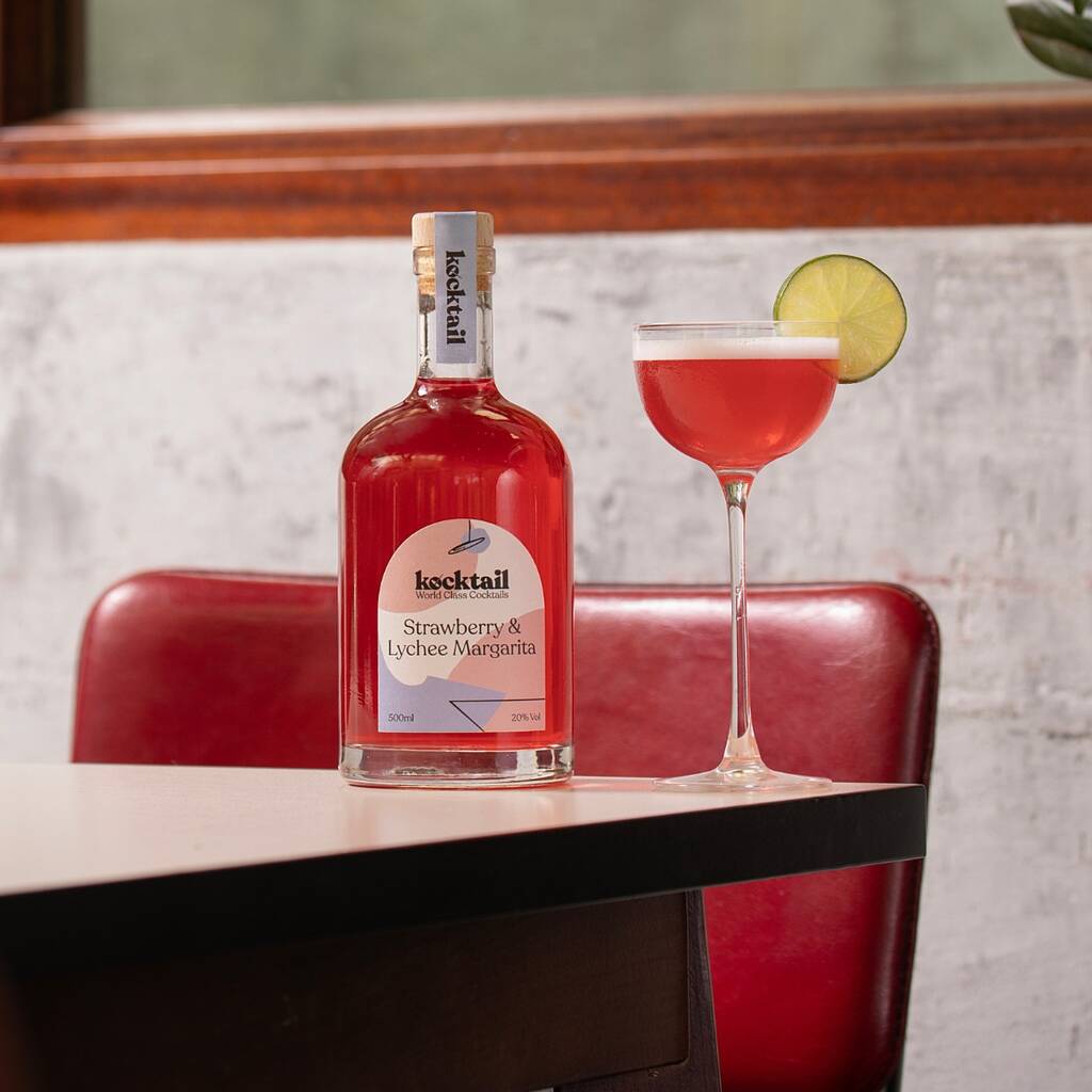Strawberry And Lychee Margarita Cocktail By Kocktail
